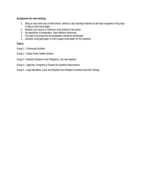 Ndt Assignment For Next Meeting Pdf