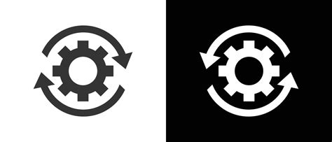 Workflow Process Icon Gear Icon In A Continuous Loop 58367175 Vector