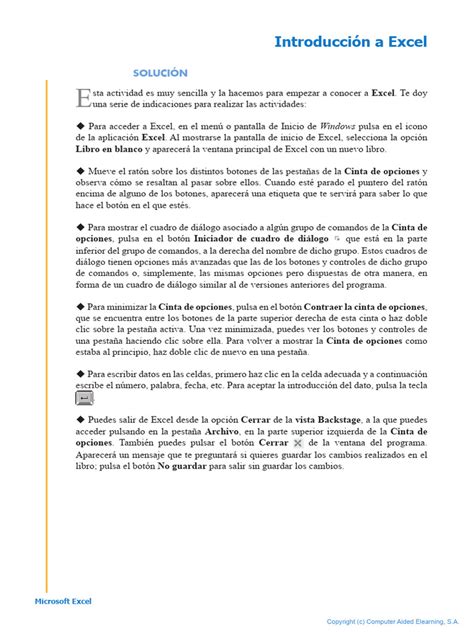 Excel2019 Mod1 Solpract01 Pdf Ventana Informática Microsoft Excel