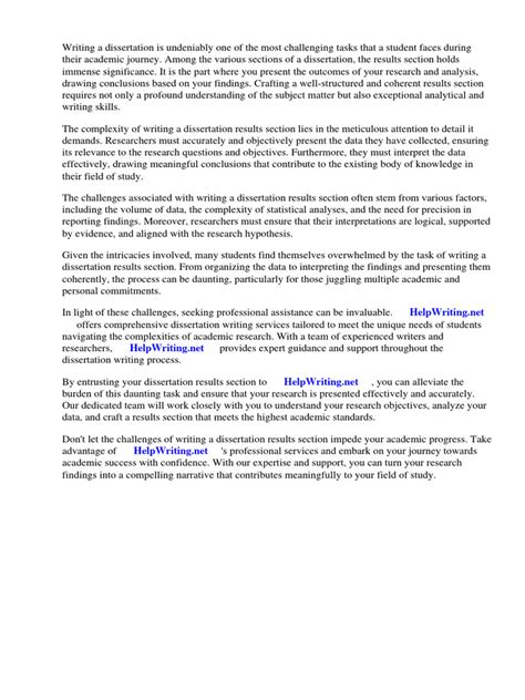 Writing Dissertation Results Section Pdf Thesis Methodology