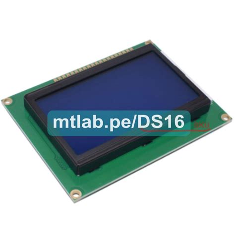Pantalla LCD 128x64 12864 fondo azul display 5V con retroalimentación driver ST7920 MTLAB