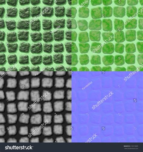 Ilustrasi Stok Pavement Seamless Generated Texture Diffuse Bump Shutterstock