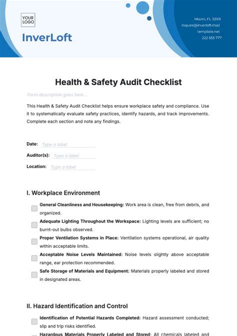 Free Health And Safety Templates To Edit Online And Print