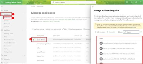Get Send On Behalf Permissions In Exo