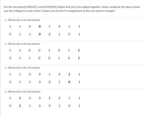 Solved For The Two Bytes11001011 And 01100101 Below That