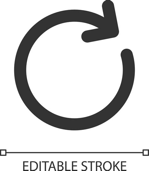 Repeat Pixel Perfect Linear Ui Icon Reload Page Rotating Arrow Clockwise Motion Gui Ux