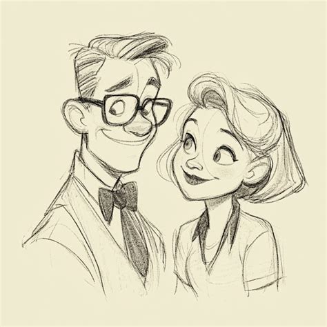 Sketch You A Disney Cartoon Couple Picture By Bahadurpur2 Fiverr