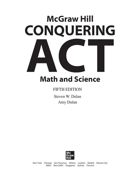 Mcgraw Hill Conquering Act Math And Science 5th Edition E Books Max30