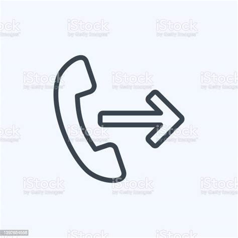 아이콘 착신 전환 모바일 앱 기호에 적합합니다 선 스타일 편집 가능한 간단한 디자인 디자인 템플릿 벡터 간단한 기호 그림 0명에 대한 스톡 벡터 아트 및 기타 이미지
