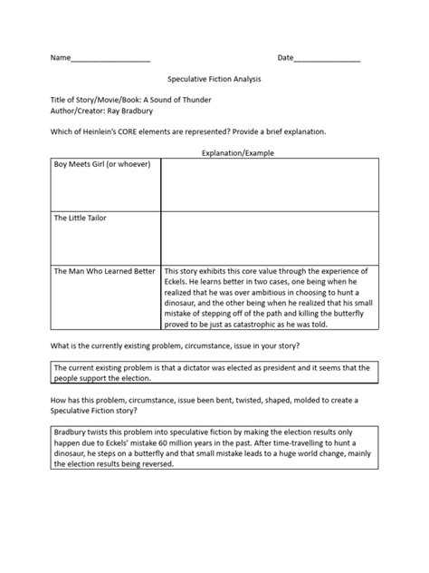 Speculative Fiction Analysis Thunder Pdf