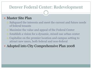 Denver Federal Center Presentation Pptx