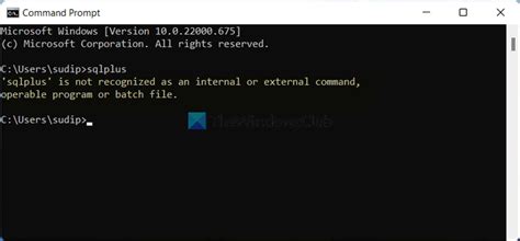 Sqlplus Is Not Recognized As An Internal Or External Command