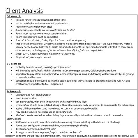 Site Analysis Client Analysis