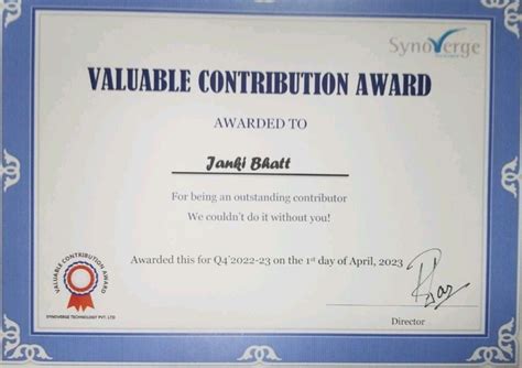 Janki Bhatt On Linkedin With Great Pleasure I Would Like To Share That