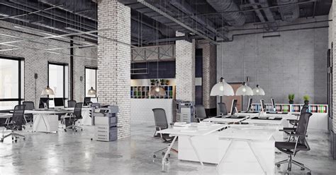 현대적인 로프트 사무실 인테리어 3d 렌더링 디자인 개념 사진 Unsplash의 사무실 컴퓨터 이미지