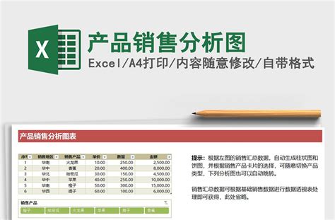 2021年产品销售分析图 Excel表格 工图网