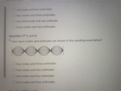 solved how many nodes and antinodes are shown in the