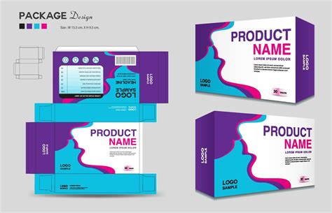 Cosmetic Box Design Medical Package Design Template Supplements Box