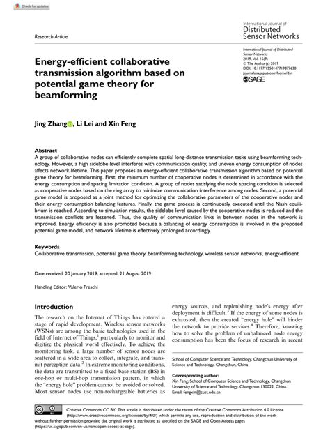 Pdf Energy Efficient Collaborative Transmission Algorithm Based On