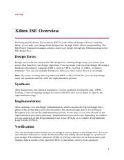 ISE Project Navigator Overview Pdf ISE Help Xilinx ISE Overview The Integrated Software