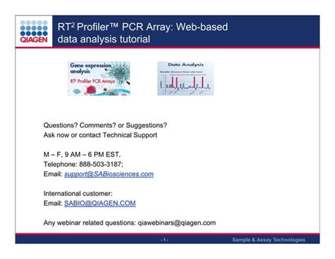 Pcr Array Data Analysis 2013 Ppt