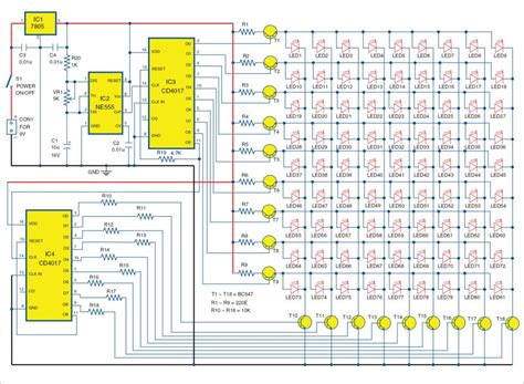 Led Chaser Circuit Diagram