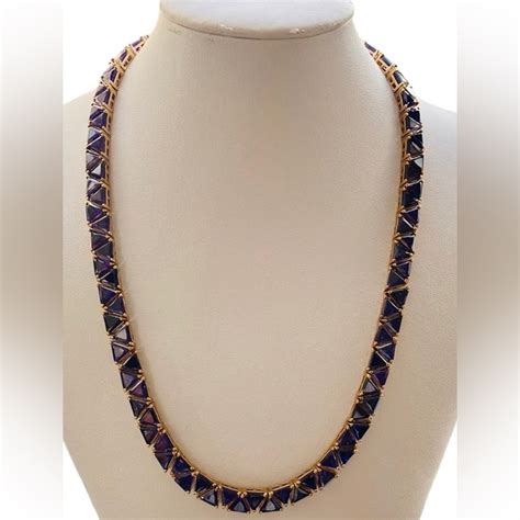 Suzanne Somers Jewelry Suzanne Somers Amethyst Cz Triangle Necklace