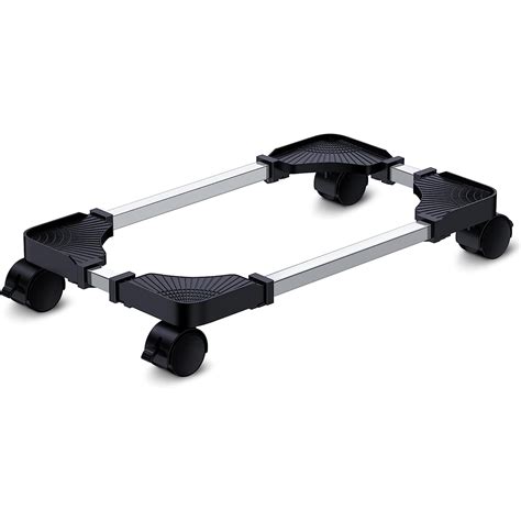 Loghot Rolling Desktop PC Stand Adjustable Mobile CPU Stand With Wheels Fits Most Computers