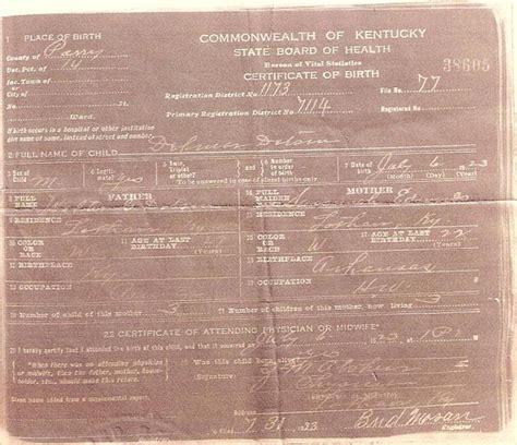 Dotson Ancestry Noah Dotson Birth Certificate
