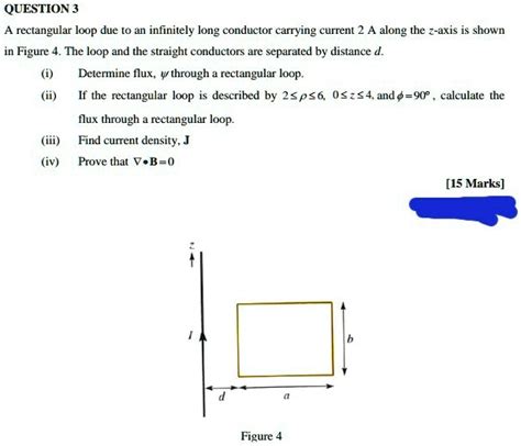 Solved Text Electromagnetic Fields Theory Question 3 A Rectangular Loop Due To An Infinitely
