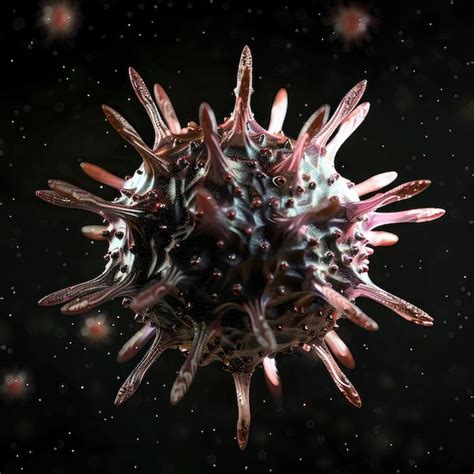 4 Illustration Of A Virus Particle With Spikes Showing Its Structure And The Complexity Of