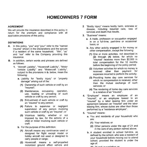 Iso Form Ho7 Definitions Coverages Pdf Docdroid