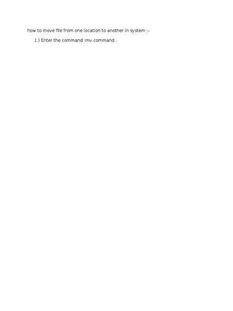 How To Move File From One Location To Another In System 1 Enter The