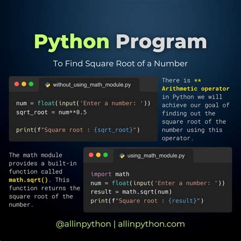 How To Find Square Root In Python In 2024 Learn Computer Coding