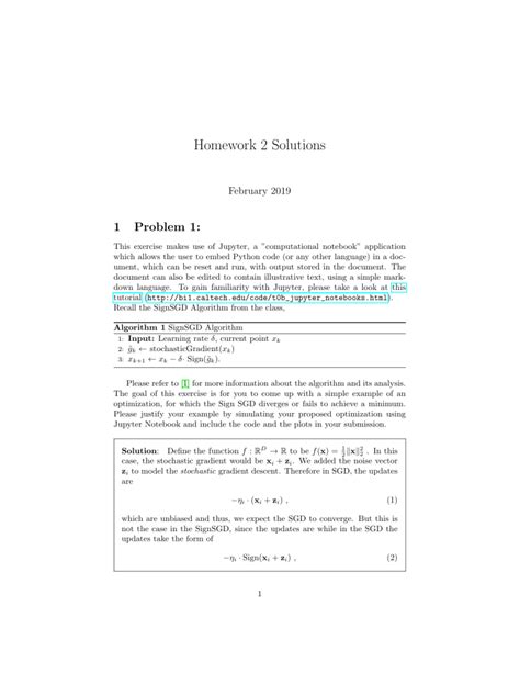 signsgd algorithm homework solutions