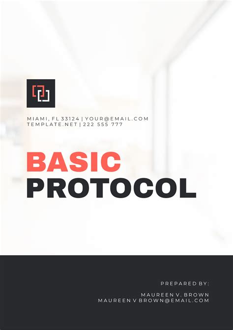 free basic protocol template to edit online