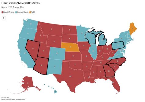 How Kamala Harris Vs Donald Trump Reaches 270 Electoral Votes Maps