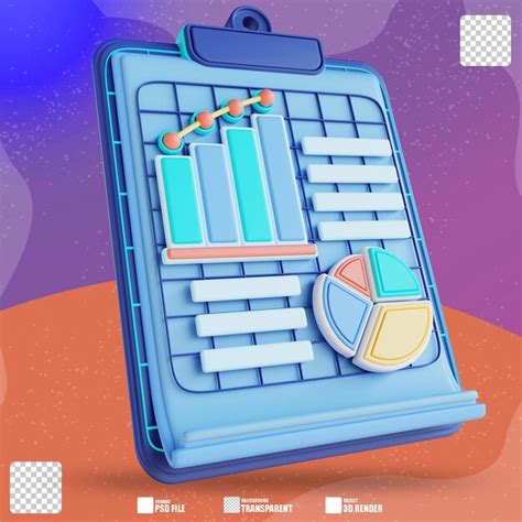 Premium Psd 3d Illustration Business Data Reports