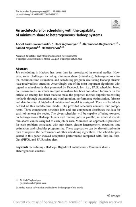 An Architecture For Scheduling With The Capability Of Minimum Share To