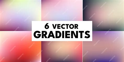 Premium Vector A Set Of Vector Gradients In Trending Cool Color