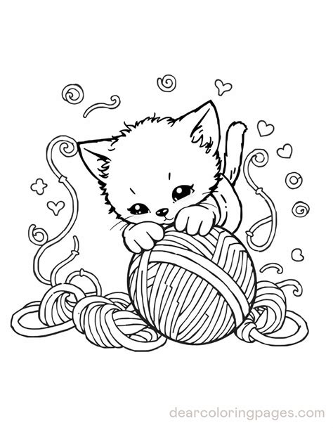 귀여운 새끼 고양이 색칠공부 26개의 무료 인쇄 가능한 생성 디자인