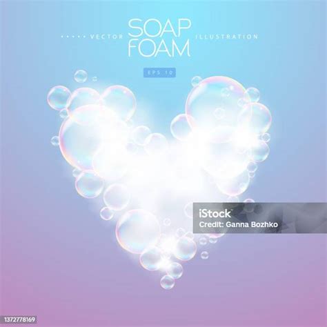 거친 배경에 사랑의 심장같은 비누 거품 무지개 반사비누 거품 벡터 일러스트레이션 가벼운에 대한 스톡 벡터 아트 및 기타 이미지 가벼운 개체 그룹 거품 목욕 Istock