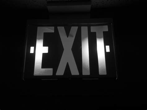 B&W Sign - Exit Free Stock Photo - Public Domain Pictures