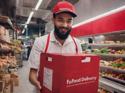 Premium Ai Image Food Delivery Boy Hd