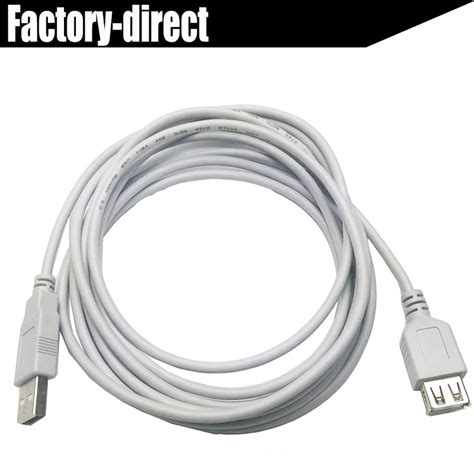 2 0 USB Extension Cable 3M 10ft Male To Female USB Adapter Dual Shielding Transparent High Speed