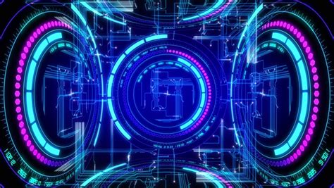 Futuristic Technological Video Motion Background Seamless Loopable