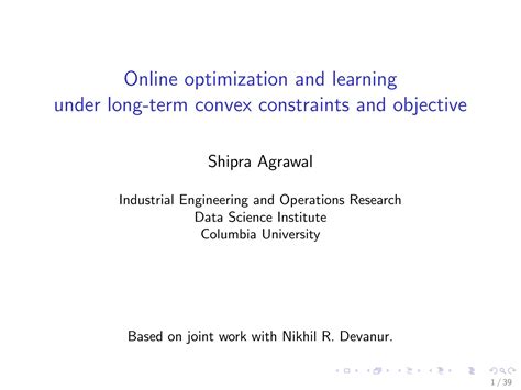 Solution Online Optimization And Learning Under Long Term Convex