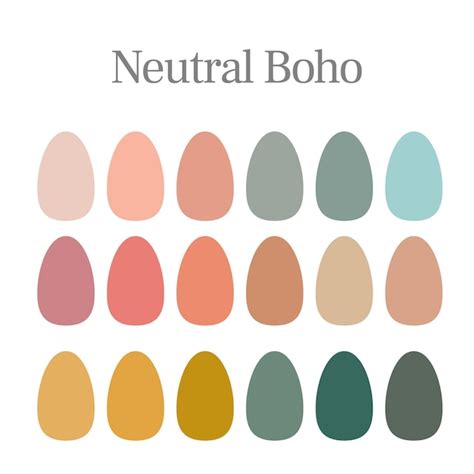 Premium Vector Natural Boho Color Palette