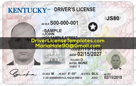 Kentucky Drivers License Template Psd 2026