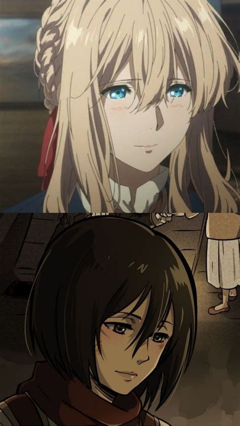 Mikasa And Violet In 2025 Anime Mikasa Anime Art